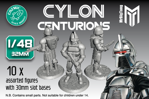 32mm Cylon Centurions figure set (1/48th scale) | Cozmicscalemodels