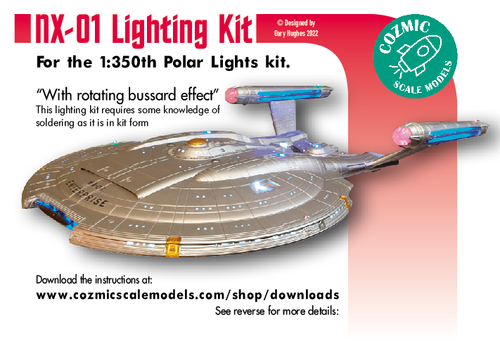 1:350th NX-01 Enterprise Lighting Kit | Cozmicscalemodels