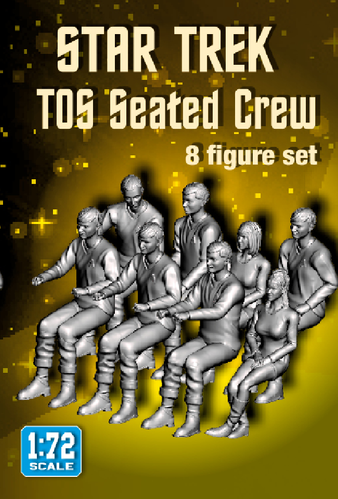 TOS Seated Crew 1:72nd scale | Cozmicscalemodels