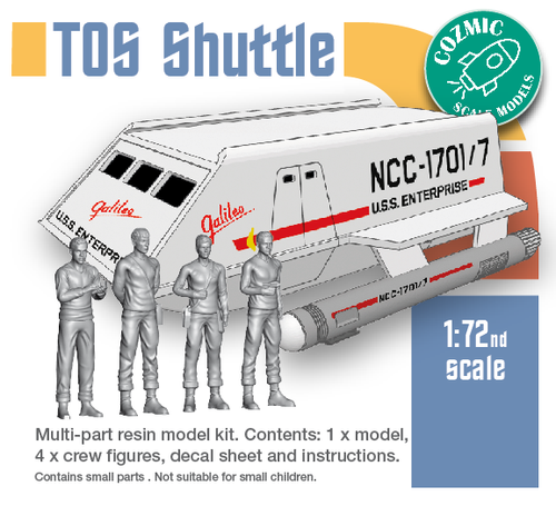 1:72 TOS shuttle with crew | Cozmicscalemodels