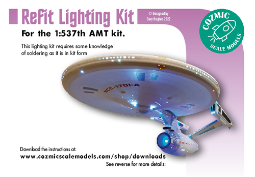 1:537th Enterprise Refit Lighting Kit | Cozmicscalemodels