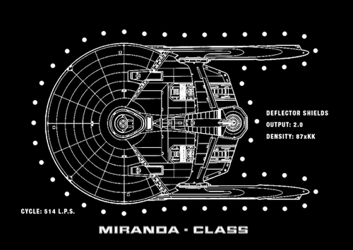 Miranda Class Shields Up display base. | Cozmicscalemodels