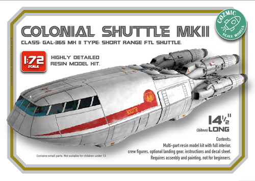 1:72nd scale 'BSG' Mk2 Colonial Shuttle | Cozmicscalemodels