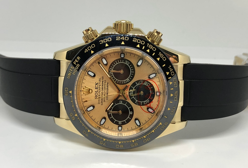 Rolex Daytona Rubber Strap Gold | AresWatchMexico