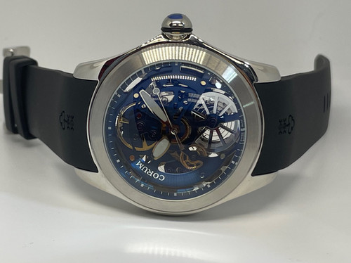 Corum Bubble Skeleton Tourbillon blue dial | AresWatchMexico