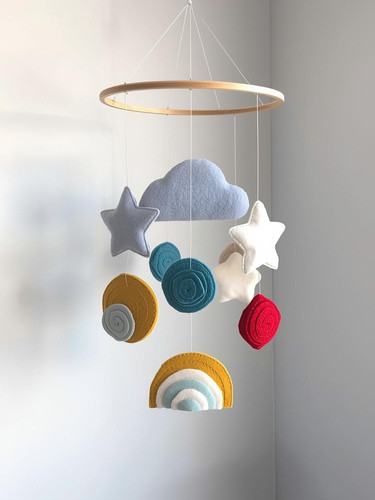 DIY Clouds, Rainbow & Planet Baby Mobile Kits | Whimsical Nursery | Wee ...