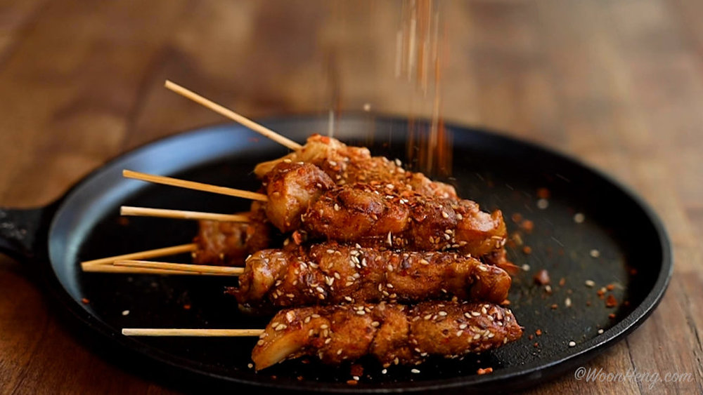 Spicy Cumin Lion's Mane Skewers