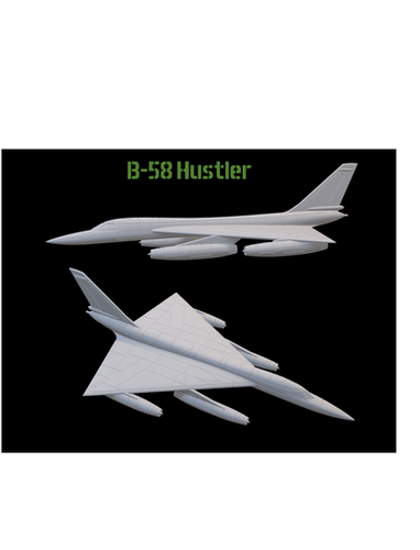 1-200 Convair B-58 Hustler STL file | flightdeckdecals2400