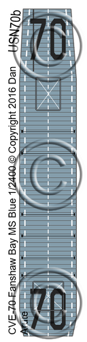 USN70b: CVE-70 Fanshaw Bay MS blue deck | flightdeckdecals2400