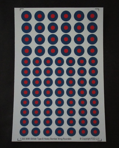 1-300 RAF Type B roundels for wings of heavy bombers | flightdeckdecals2400