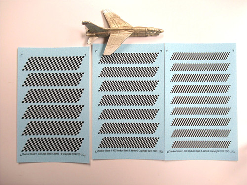 Shear 1-300 scale Checker Boards - Black & White. | flightdeckdecals2400