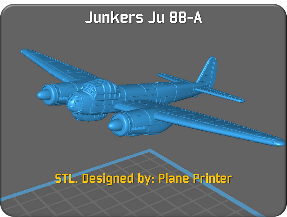1-200 Junkers Ju-88 a4 fighter bomber STL file | flightdeckdecals2400