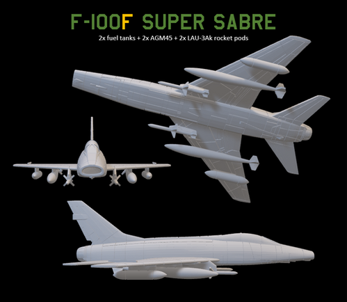 F-100F Super Sabre "ground support" | flightdeckdecals2400