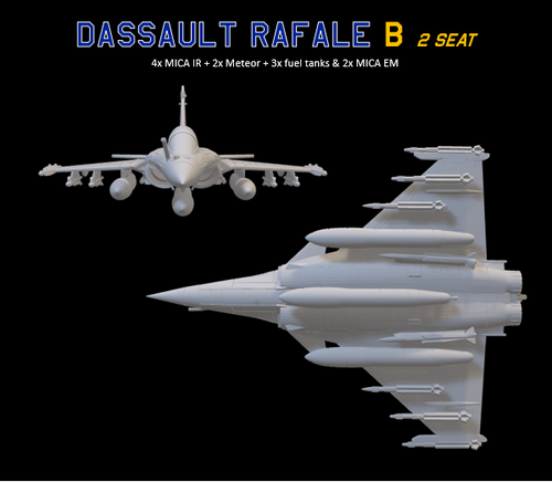 Dassault Rafale B 2 seat air superiority | flightdeckdecals2400