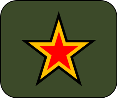 1/300 Soviet Red Stars, Yellow Trim, Black Outline. | flightdeckdecals2400