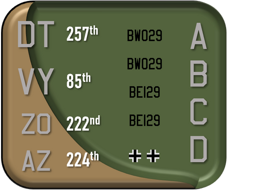 1-200 RAF 2x Hurricane 257th, 85th, & 2x Spitfire 222nd, 224th ...