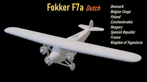 Fokker F7 Armed Transport | flightdeckdecals2400