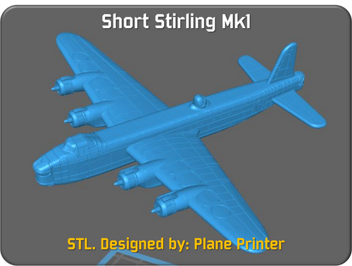 1-200 Short Stirling bomber STL file | flightdeckdecals2400