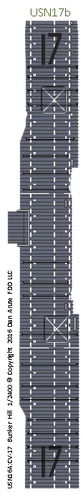USN17b: CV-17 Bunker Hill MS blue | flightdeckdecals2400