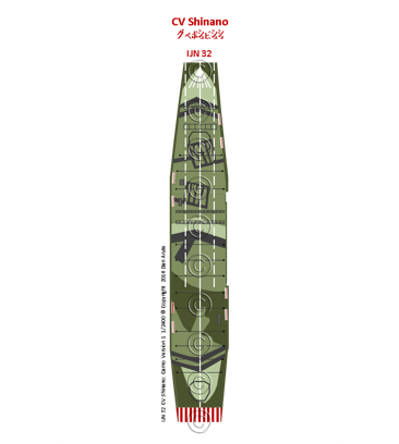 IJN32 CV Shinano: Camo Version 1 | flightdeckdecals2400