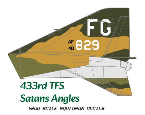 1-200 433rd F-4 Phantom II "Satan's Angles" | flightdeckdecals2400