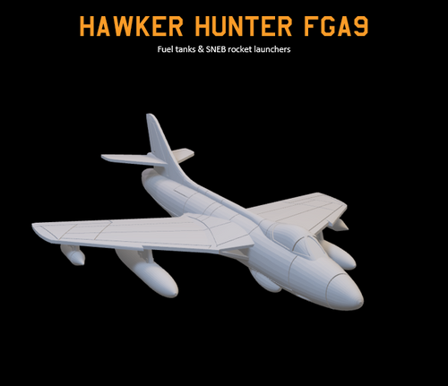 Hawker Hunter FGA9 fuel tanks & SNEB rocket pods | flightdeckdecals2400
