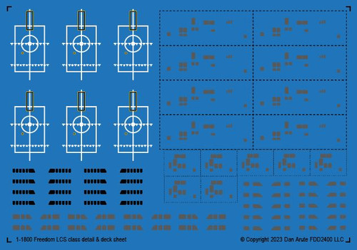 Freedom class LCS decks & details 1-1800 scale | flightdeckdecals2400