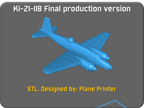 1-200 Ki-21-IIB Final production version STL file | flightdeckdecals2400