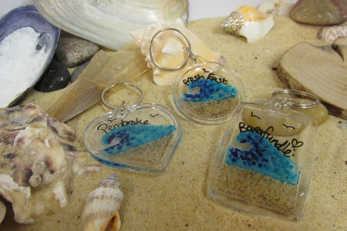 Pembrokeshire Coast Sandy Wave Keyring from | Jabberwocky Creative