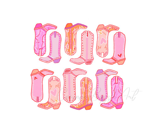 Pink Boot Print | Corinne Bizzle Art
