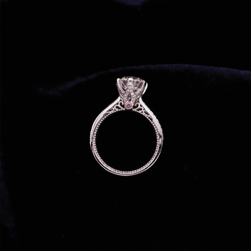 Platinum Princess Crown Diamond Ring | Wing Jewellery