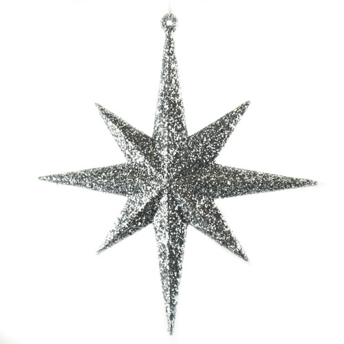 STAR 8 POINTS 8IN LONG 4 PIECES WITH GLITTER (2 COLORS) | Craftex