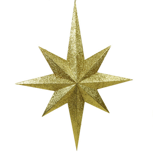STAR 8 POINTS 80CM GOLD GLITTER | Craftex