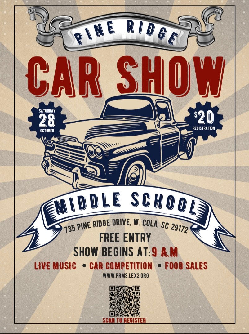 Exhibit Your Car Or Truck At The Annual Pine Ridge Middle School Show