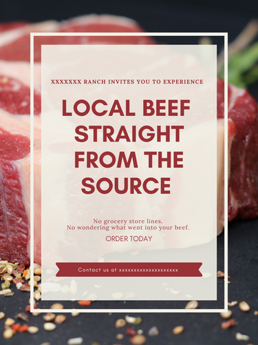 Local Beef Flier/Advertisement | Box Equal Ranch