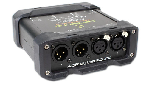 Glensound AoIP22M - 雙通道 Dante 麥克風擴大機，含雙通道回傳 | GETOP