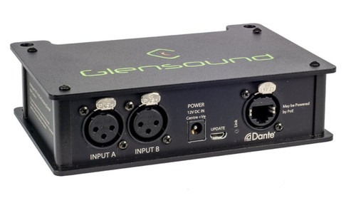 Glensound AoIP-2M – Dante/AES67 2 通道麥克風放大器 | GETOP