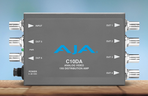 AJA C10DA - 類比視訊 1x6 分配擴大器 | GETOP