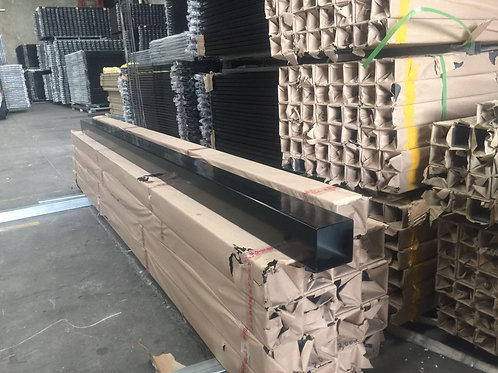 Powdercoated Steel Fence Post -3000mm 100mm x 100mm Black | steeltube