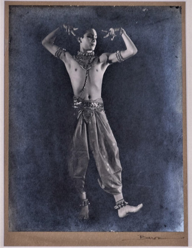 Uday Shankar by Baron, 19 x 25cm imaged, framed and glazed with museum ...