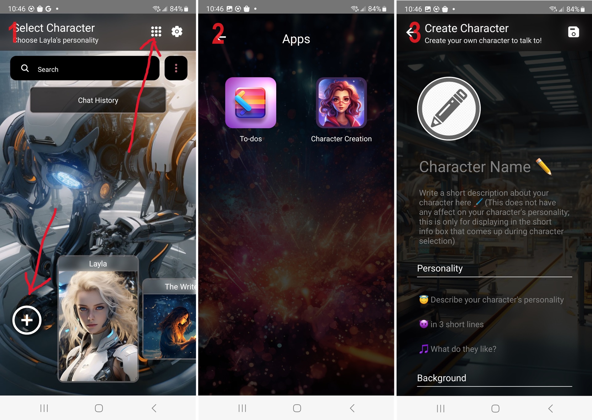 How do I create custom characters?