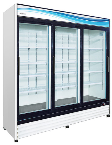 Glass Triple Sliding Door Merchandiser Refrigerator | 72 cu. ft ...