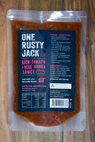 One Rusty Jack Rich Tomato Herb Simmer Sauce | Rocco Marando