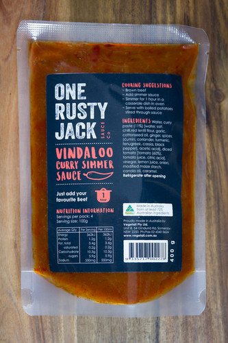 One Rusty Jack Vindaloo Curry Simmer Sauce | Rocco Marando