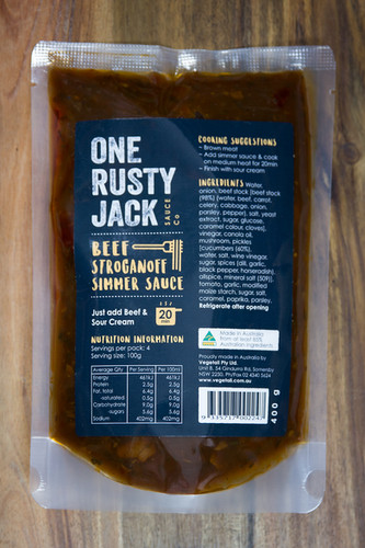 One Rusty Jack Beef Stroganoff Simmer Sauce | Rocco Marando