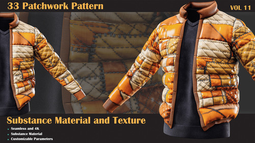 33 Fabric - Patchwork Pattern - VOL 11 | 3DRedbox