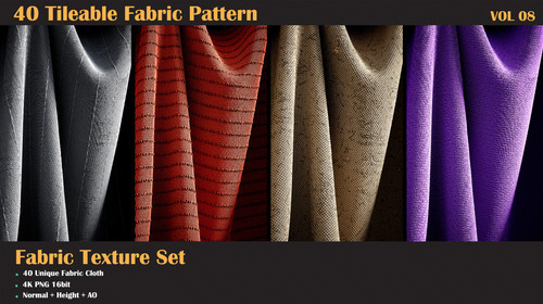 40 Tileable Fabric Pattern - VOL 08 | 3DRedbox