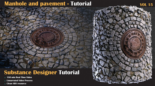Substance Designer VOL 15 _ Manhole and Pavement Tutorial | 3DRedbox