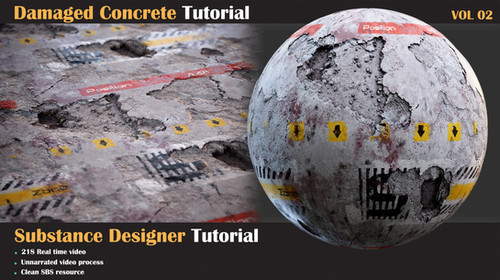 Substance Designer VOL 02 _ Damaged Concrete Tutorial | 3DRedbox