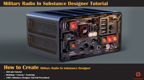 Military Radio In Substance Designer Tutorial | 3DRedbox